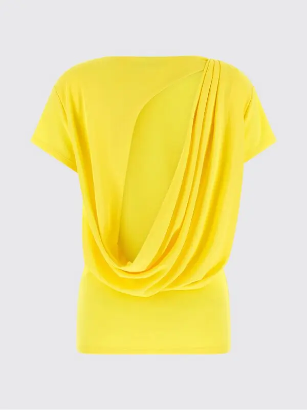 Jacquemus Viscose Blend Draped Top - Yellow