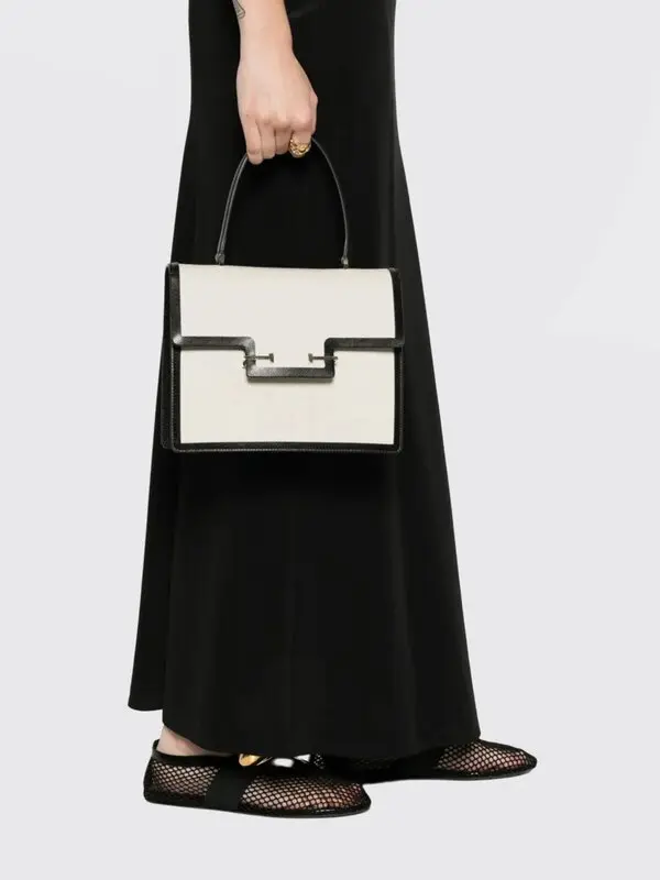 TOM FORD Leather And Canvas Handbag - Nude