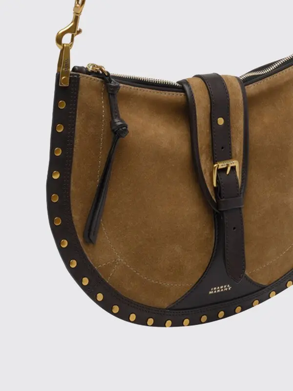 Isabel Marant Étoile Studded Suede Shoulder Bag - Brown