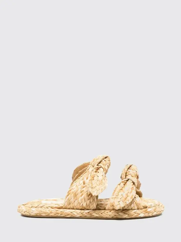 Zimmermann Carousel Raffia Knot Sandals - Nude
