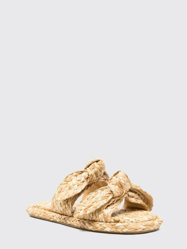 Zimmermann Carousel Raffia Knot Sandals - Nude
