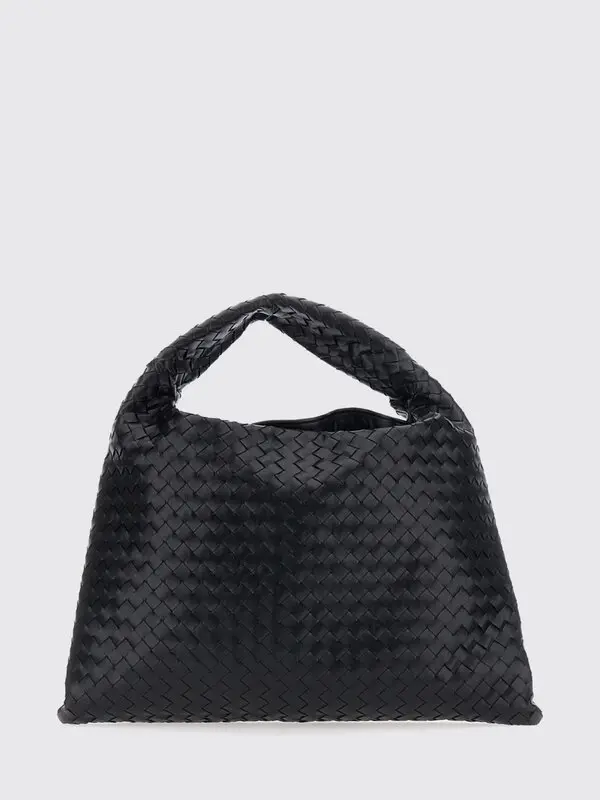 Bottega Veneta Large Intrecciato Leather Shoulder Bag - Black