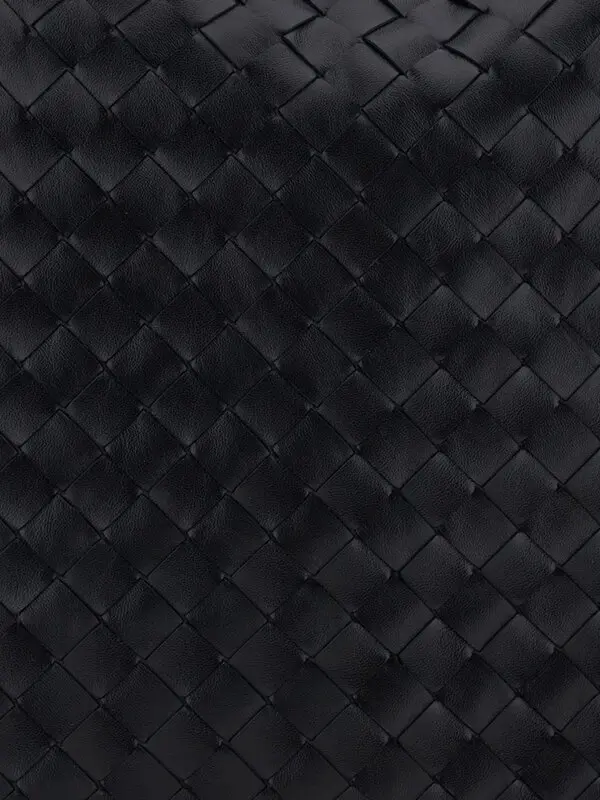 Bottega Veneta Large Intrecciato Leather Shoulder Bag - Black