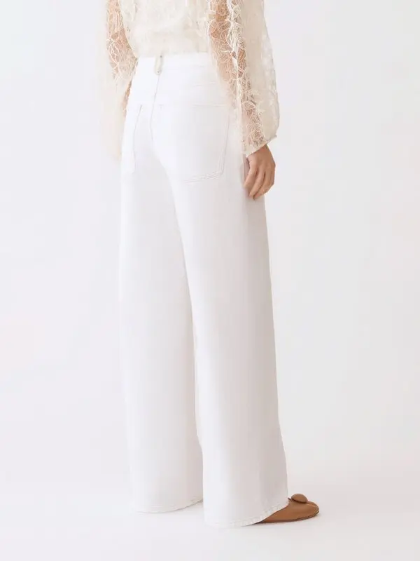 Fabiana Filippi Stretch Cotton Denim Wide-leg Jeans