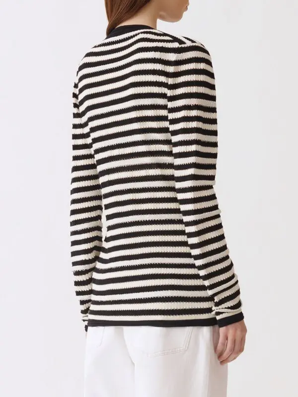 Fabiana Filippi Striped Cotton Cardigan