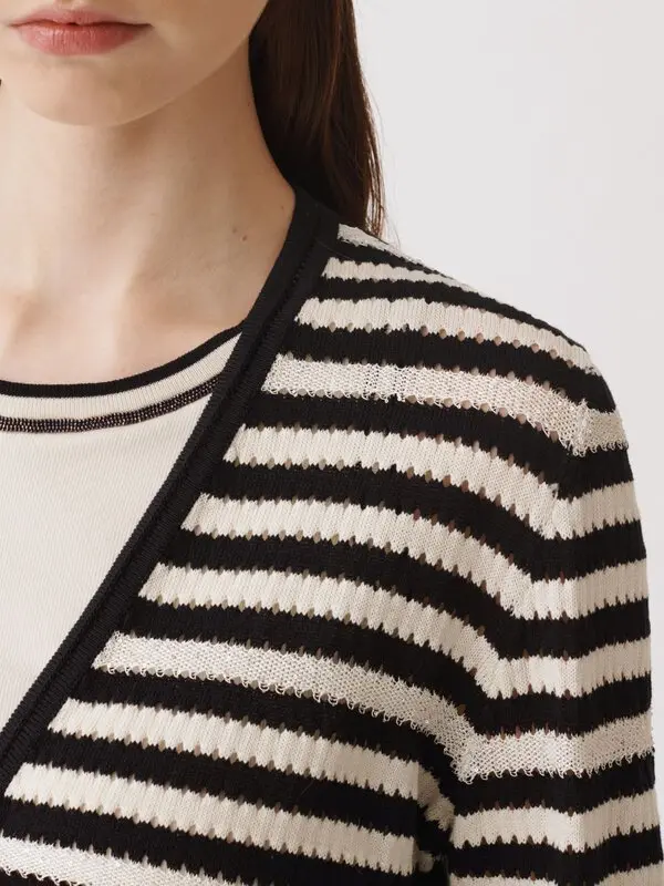 Fabiana Filippi Striped Cotton Cardigan