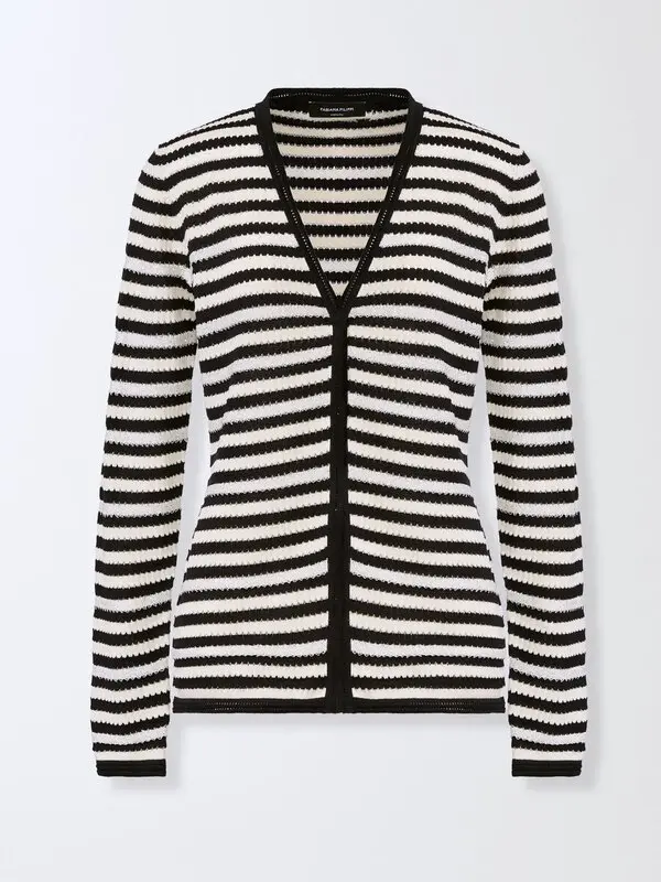 Fabiana Filippi Striped Cotton Cardigan