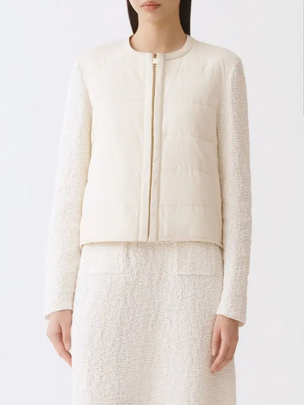 Fabiana Filippi Puffer Style Jacket With Zip Fastening - Butter