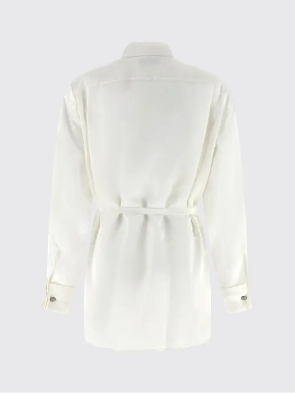 Balenciaga Blend Wrap Shirt - White