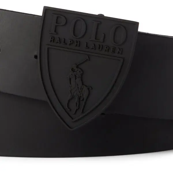 Ralph Lauren Shield-buckle Leather Belt