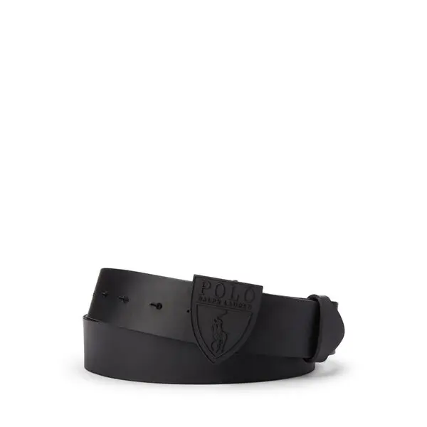 Ralph Lauren Shield-buckle Leather Belt