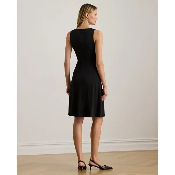 Ralph Lauren Sleeveless Jersey Surplice Dress