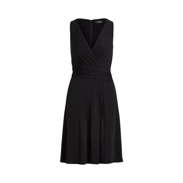 Ralph Lauren Sleeveless Jersey Surplice Dress