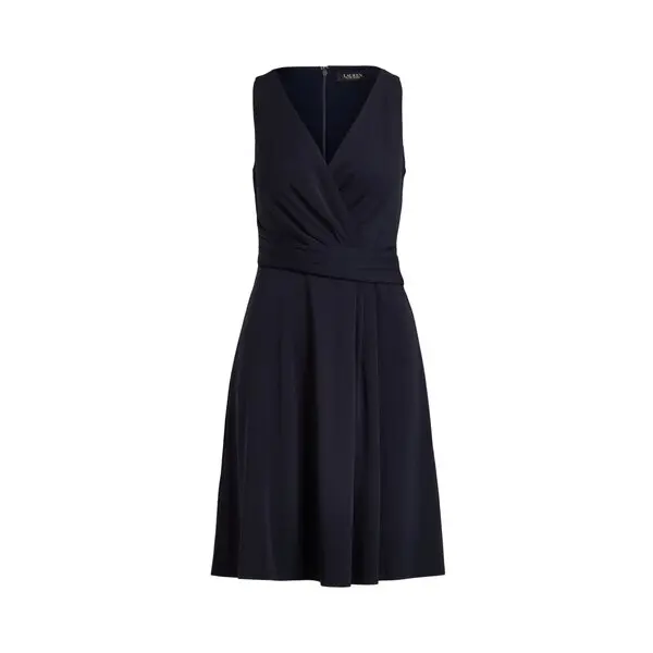 Ralph Lauren Sleeveless Jersey Surplice Dress