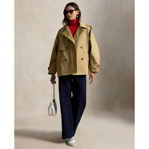 Ralph Lauren Cotton Twill Balloon Trench Coat