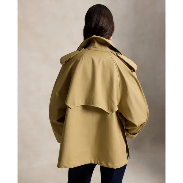 Ralph Lauren Cotton Twill Balloon Trench Coat