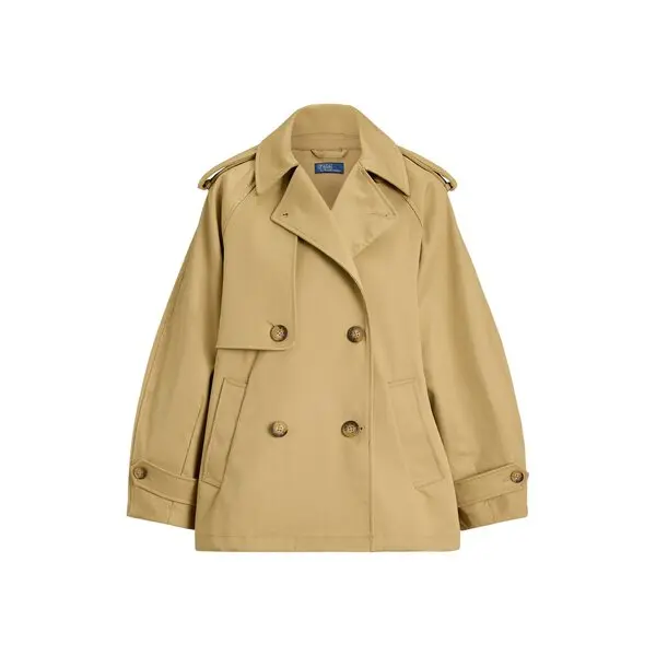Ralph Lauren Cotton Twill Balloon Trench Coat