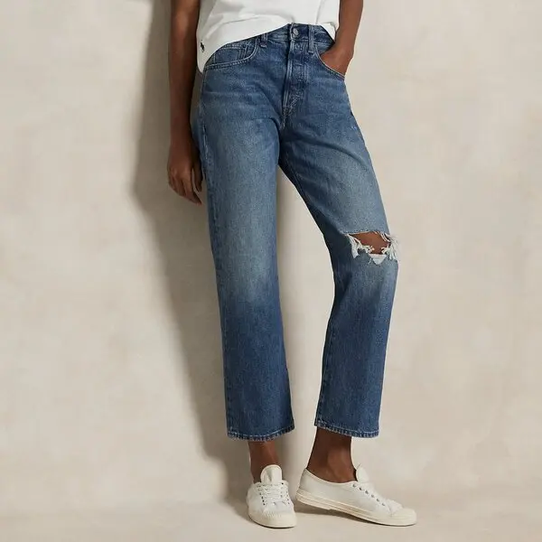 Ralph Lauren Relaxed Straight Crop Jeans - Gwendolyan Wash