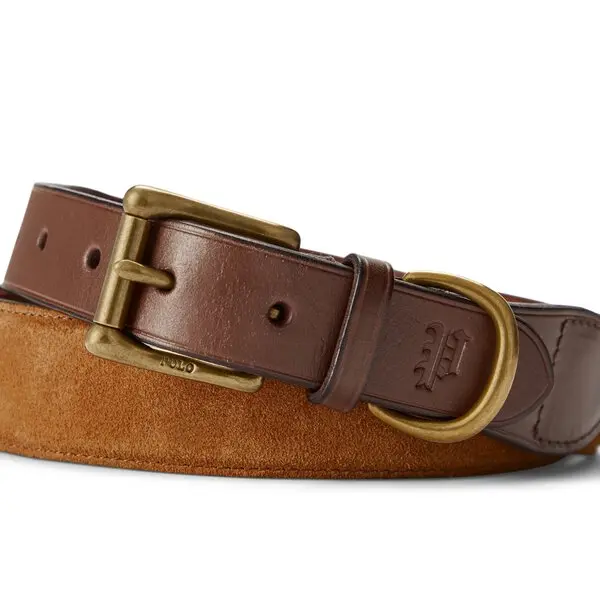 Ralph Lauren Leather-trim Suede Belt