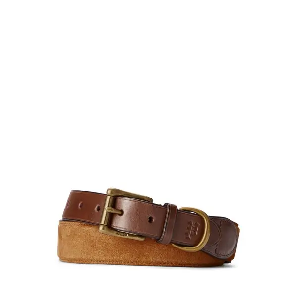 Ralph Lauren Leather-trim Suede Belt