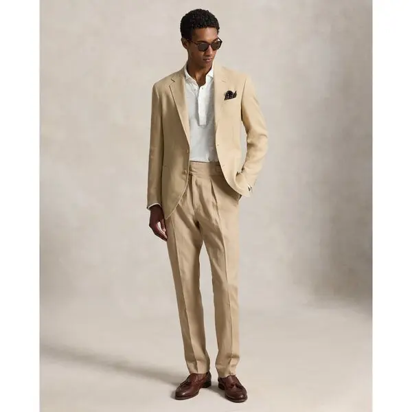 Ralph Lauren Polo Tailored Fit Linen Suit Jacket - Dune Tan