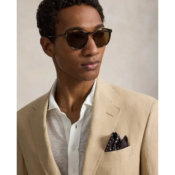 Ralph Lauren Polo Tailored Fit Linen Suit Jacket - Dune Tan