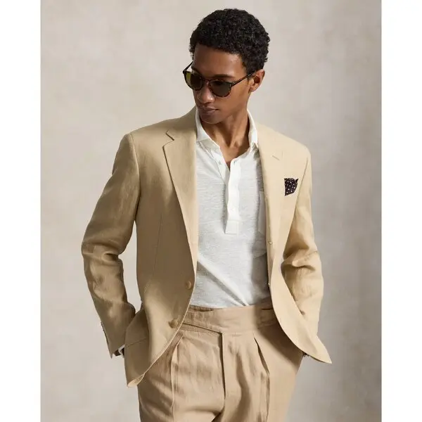 Ralph Lauren Polo Tailored Fit Linen Suit Jacket - Dune Tan