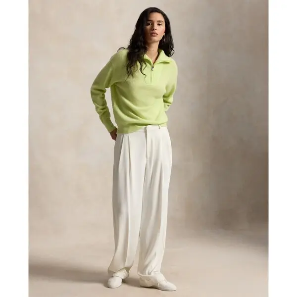 Ralph Lauren Rib-knit Cashmere Half-zip Sweater