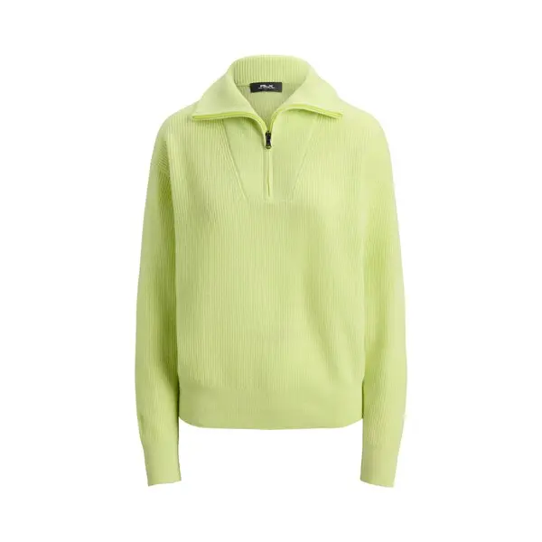Ralph Lauren Rib-knit Cashmere Half-zip Sweater