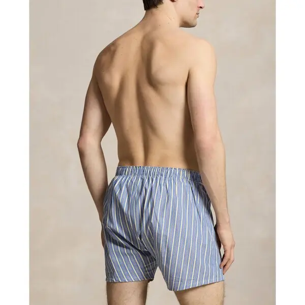 Ralph Lauren Classic Woven Cotton Boxer 3-pack - Navy/blue Stripe