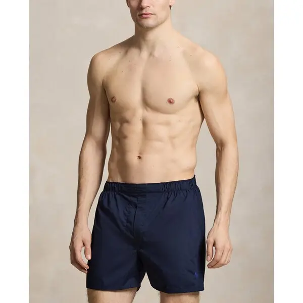Ralph Lauren Classic Woven Cotton Boxer 3-pack - Navy/blue Stripe