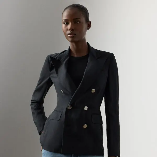 Ralph Lauren Camden Linen Jacket - Black