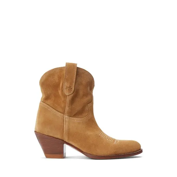 Ralph Lauren Calfskin Suede Western Boots