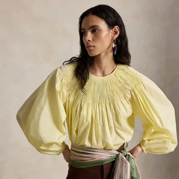 Ralph Lauren Pintucked Shirt - Yellow