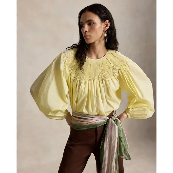 Ralph Lauren Pintucked Shirt - Yellow