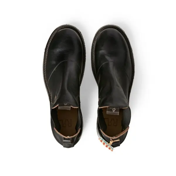 Ralph Lauren Hand-burnished Leather Chelsea Boot - Black