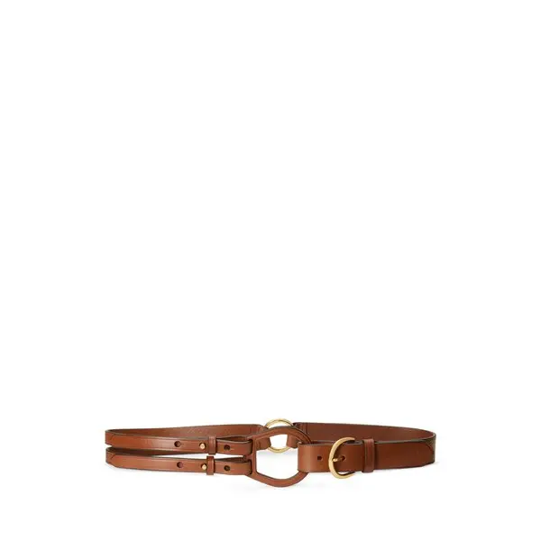 Ralph Lauren Tri-strap Leather Belt