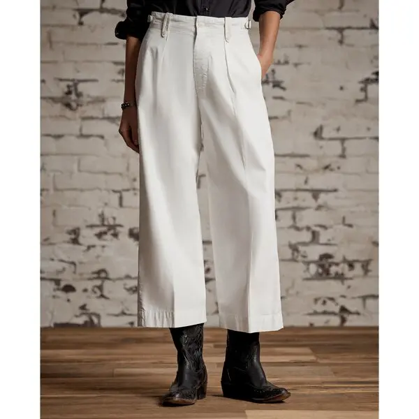 Ralph Lauren Cropped Wide-leg Poplin Pant