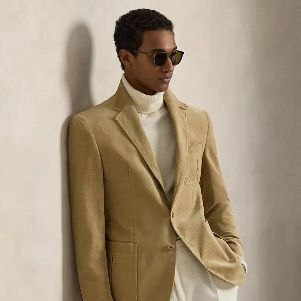 Ralph Lauren Polo Tailored Fit Corduroy Sport Coat - Sand
