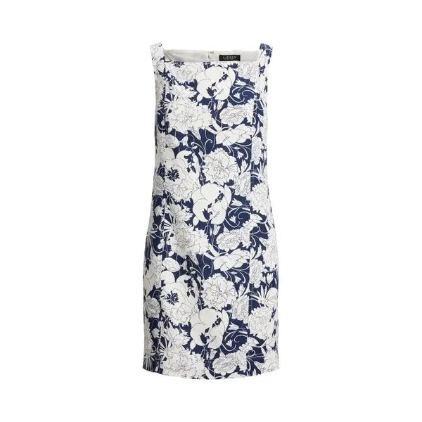 Ralph Lauren Floral Linen Sleeveless Shift Dress