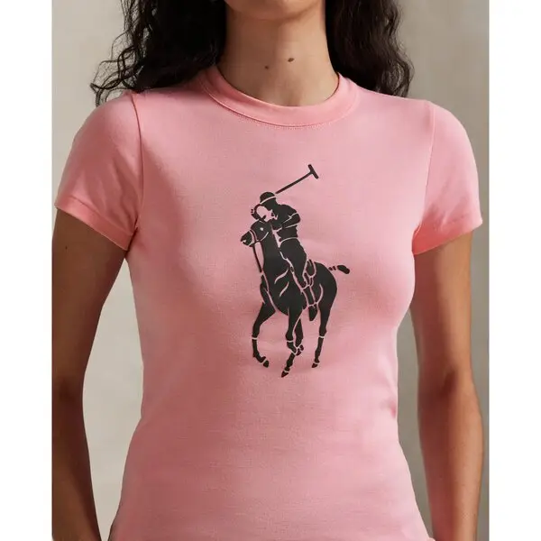 Ralph Lauren Cotton Crewneck Tee - Course Pink