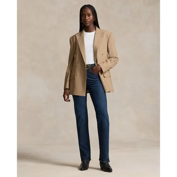 Ralph Lauren Double-breasted Wool-blend Blazer - Camel