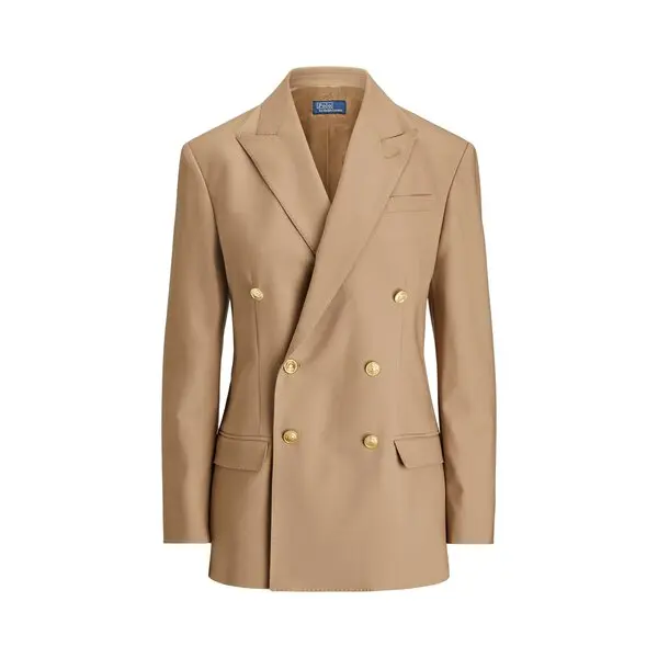 Ralph Lauren Double-breasted Wool-blend Blazer - Camel