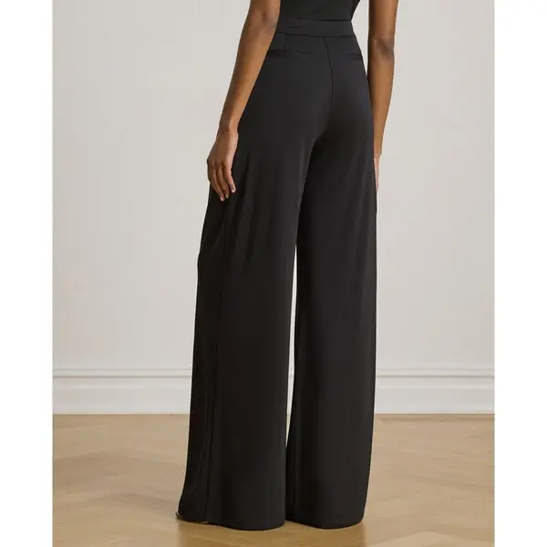 Ralph Lauren Pleated Wide-leg Trousers - Black