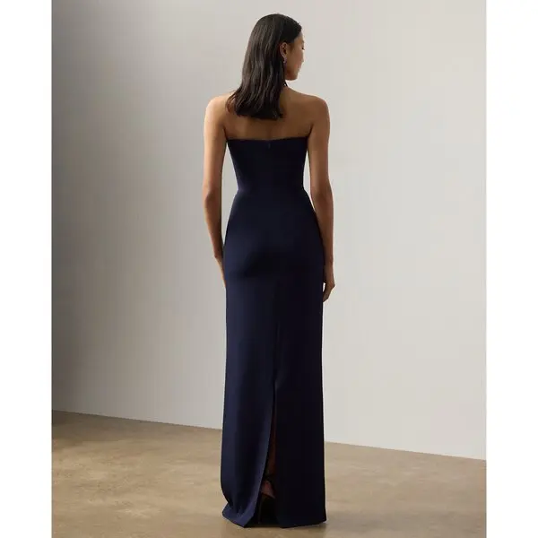 Ralph Lauren Shelly Strapless Silk Cady Evening Dress