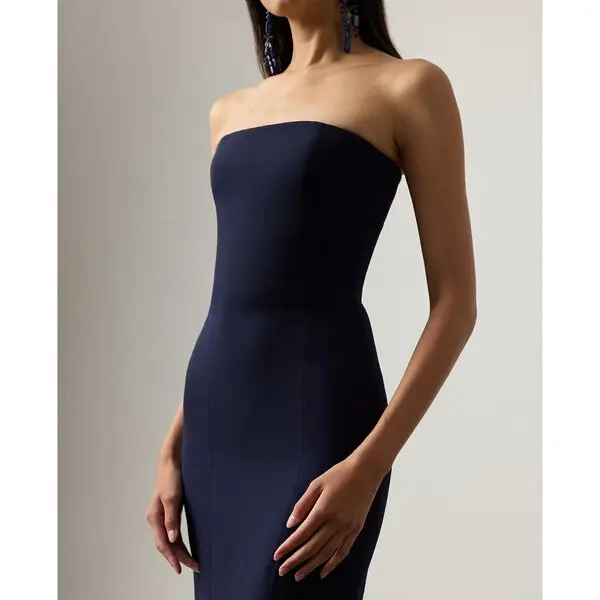 Ralph Lauren Shelly Strapless Silk Cady Evening Dress