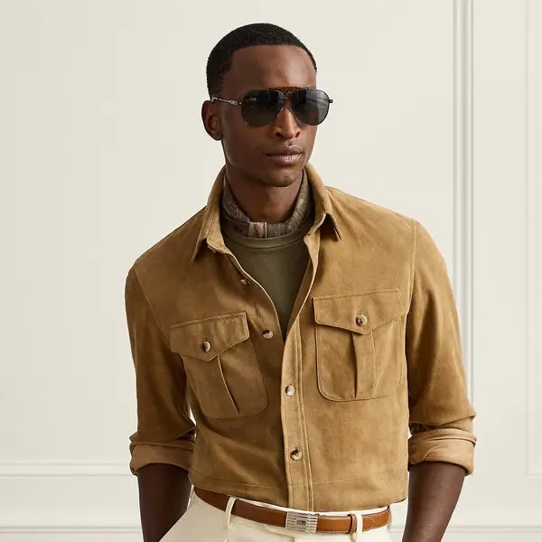 Ralph Lauren Suede Overshirt - Tan