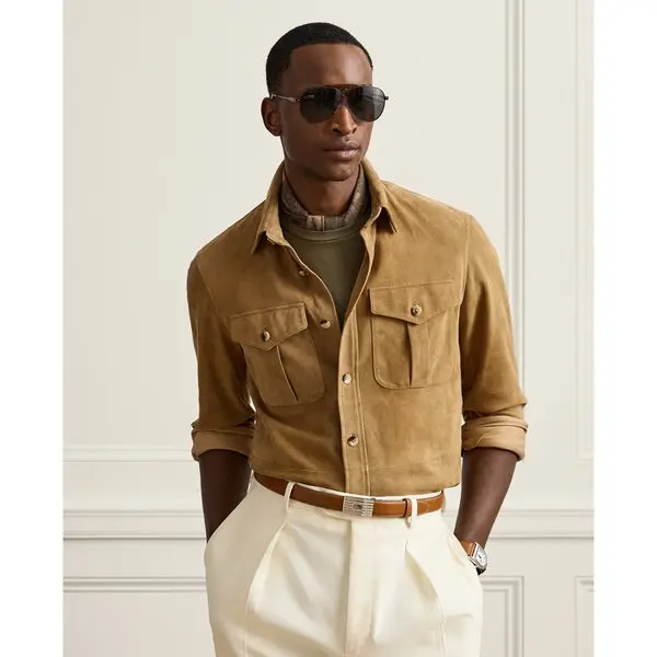 Ralph Lauren Suede Overshirt - Tan
