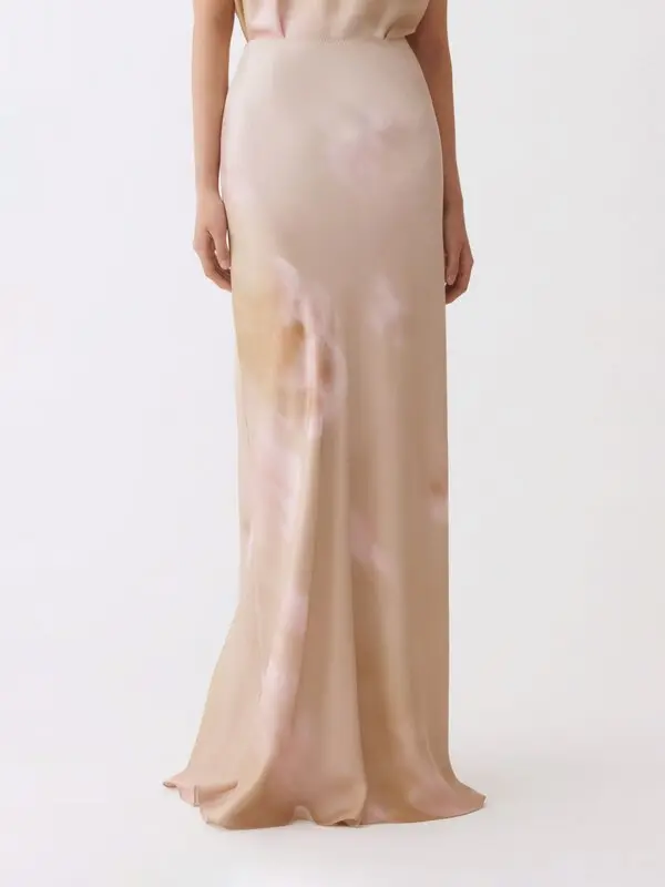 Fabiana Filippi Printed Silk Long Skirt - Pink