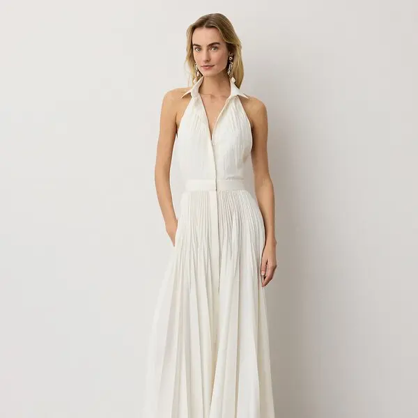 Ralph Lauren Eldred Pleated Day Dress